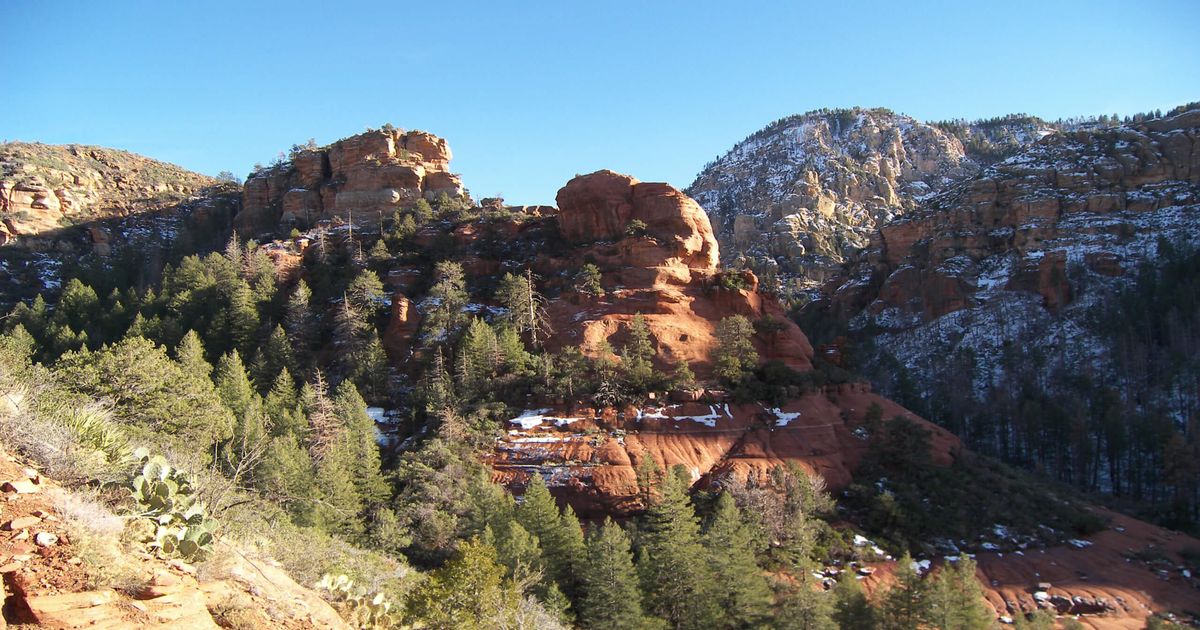 Vultee Arch Trail in Red Rock Secret Mountain Wilderness