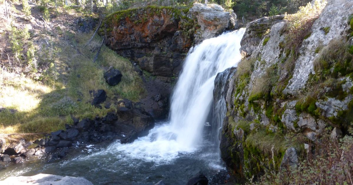 Explore Moose Falls in Yellowstone National Park, Wyoming