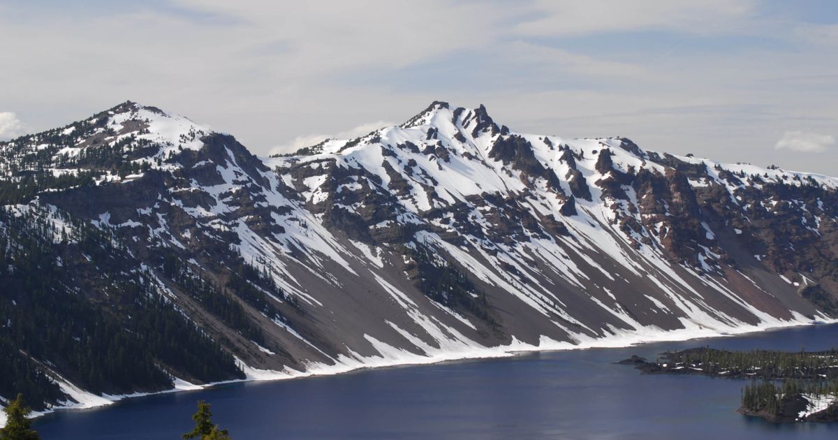 The Watchman Peak Trail in Crater Lake National Park, OR The Watchman Peak Trail in Crater Lake National Park, OR