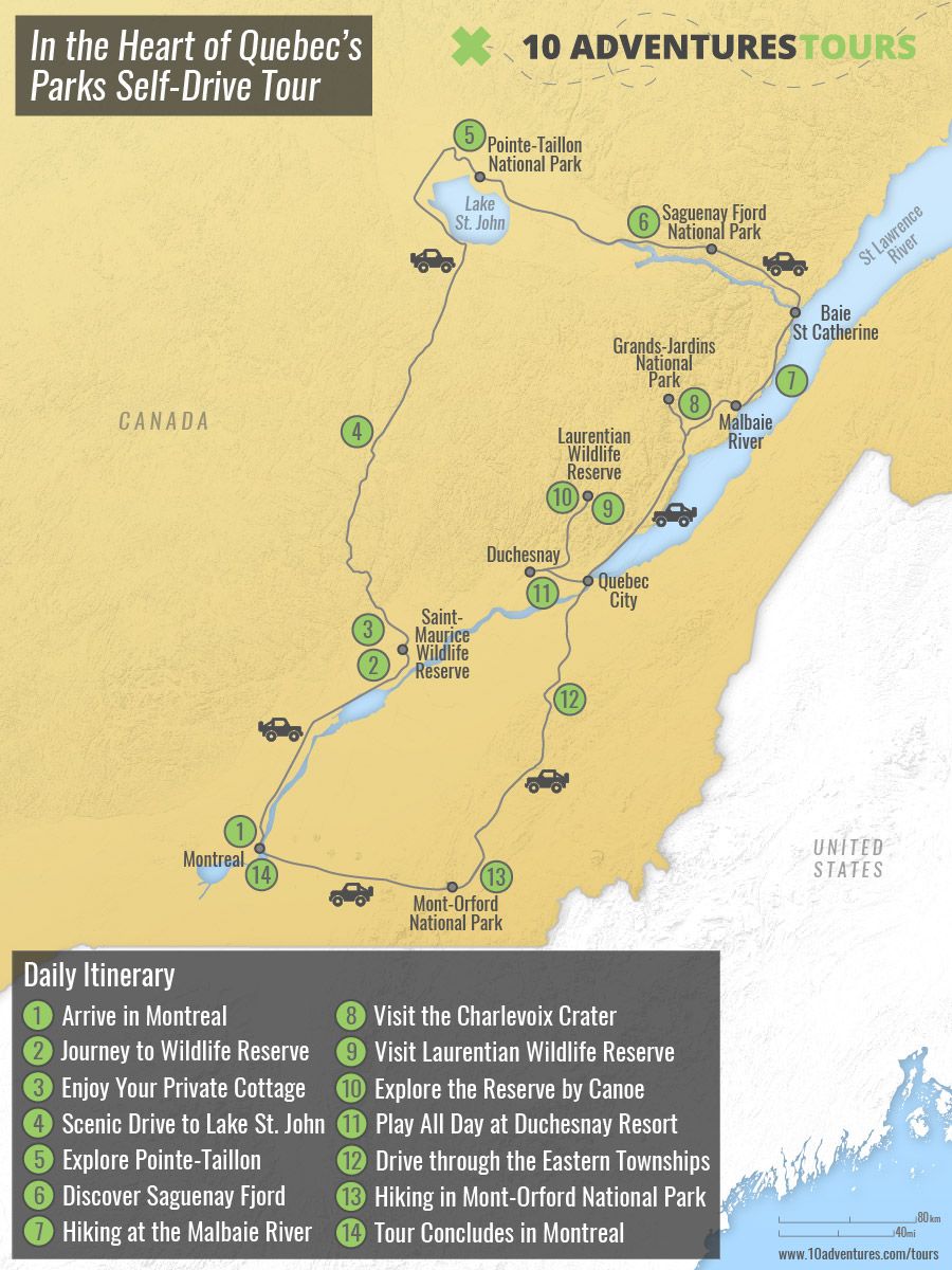 14-Day Self-Drive Exploring the Parks of Quebec Tour